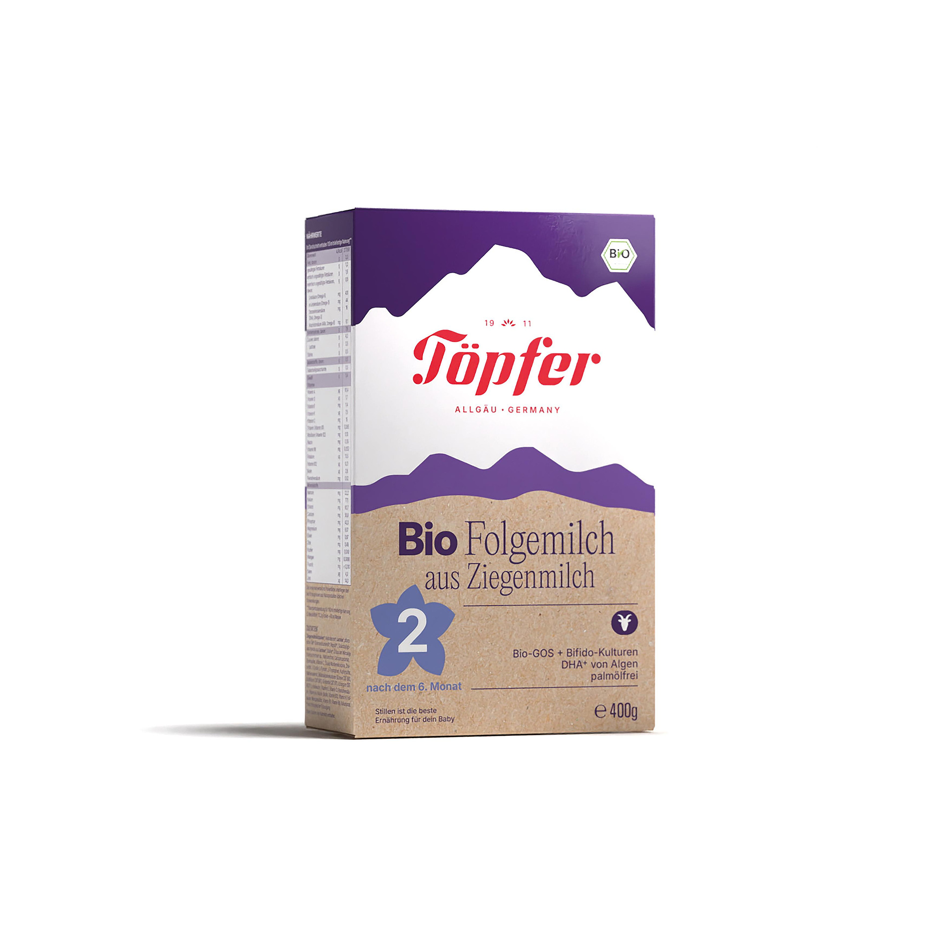 Topfer Lactana BIO Бебешко адаптирано козе мляко 2 6+ 400 г