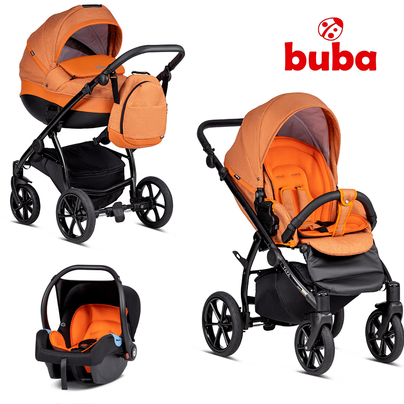 Buba Бебешка количка Zaza 3в1 col. 364 Orange NEW023485