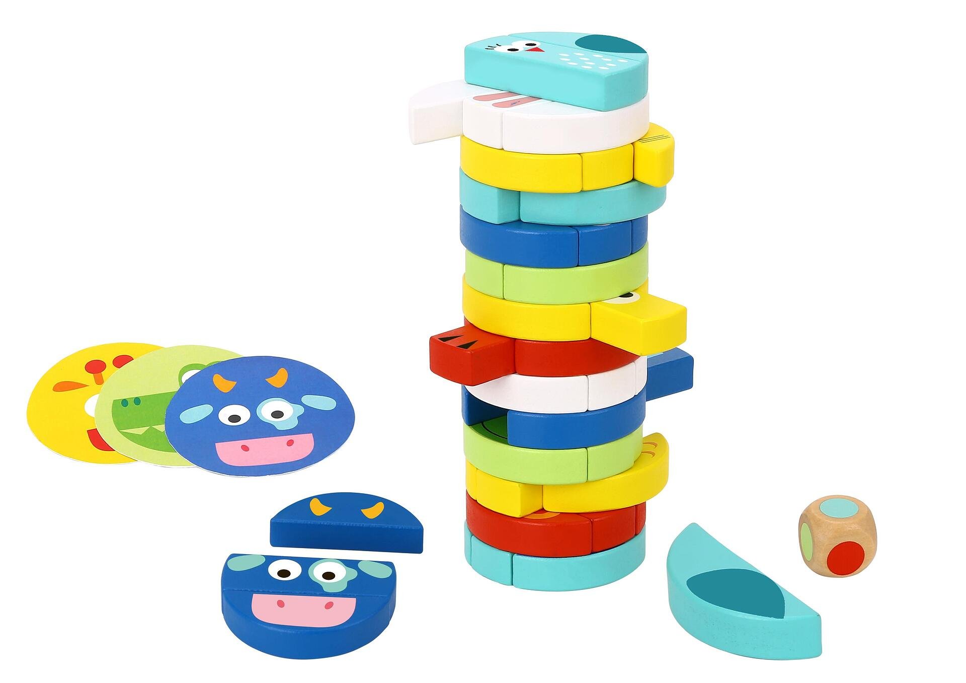 Tooky Toy Дървена игра за баланс Animals 109494