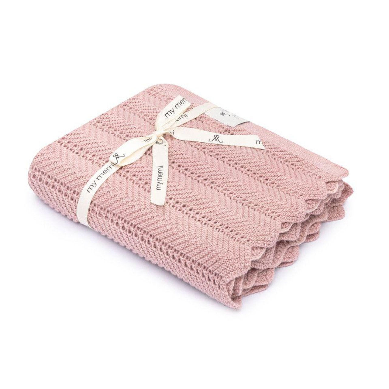 My Memi Бебешко бамбуково одеяло 80/100 см. Feather Powder Pink