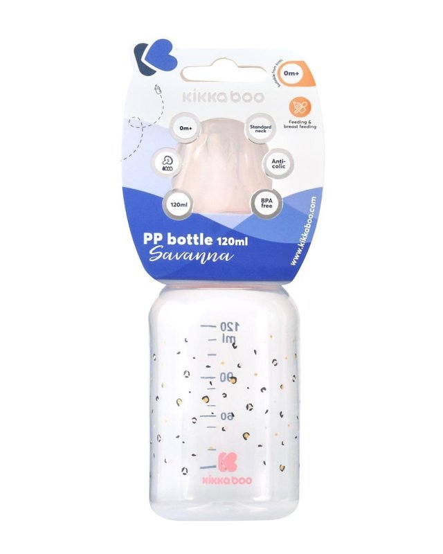 Kikkaboo Шише РР 120мл Savanna Pink 31302020123