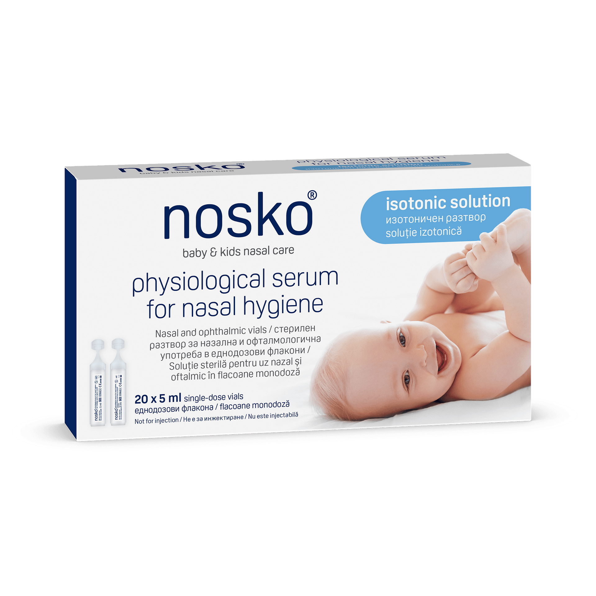Nosko Baby Изотоничен разтвор - Стерилни моно дози 20х5 мл. Вис Виталис