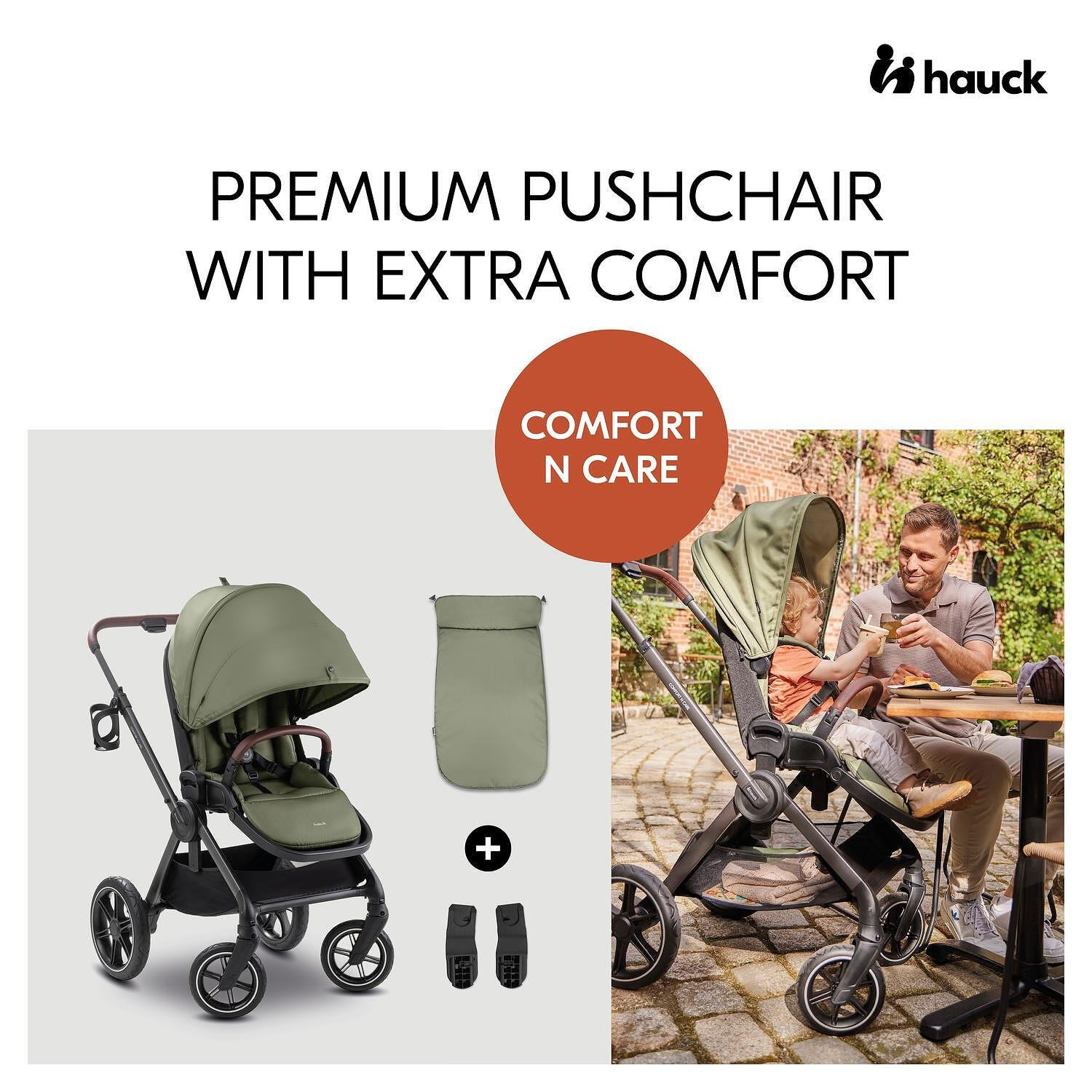 Hauck Бебешка лятна количка Comfort N Care Olive