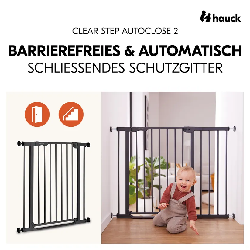 Hauck Преграда за врати Clear Step Autoclose 2 Black
