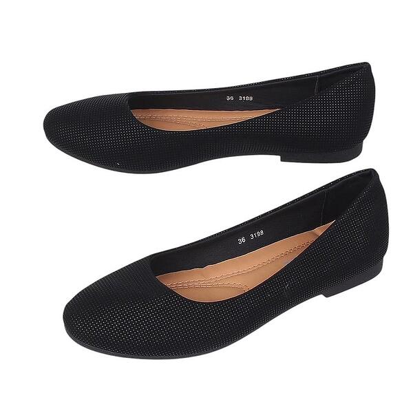 Черни дамски обувки-балеринки