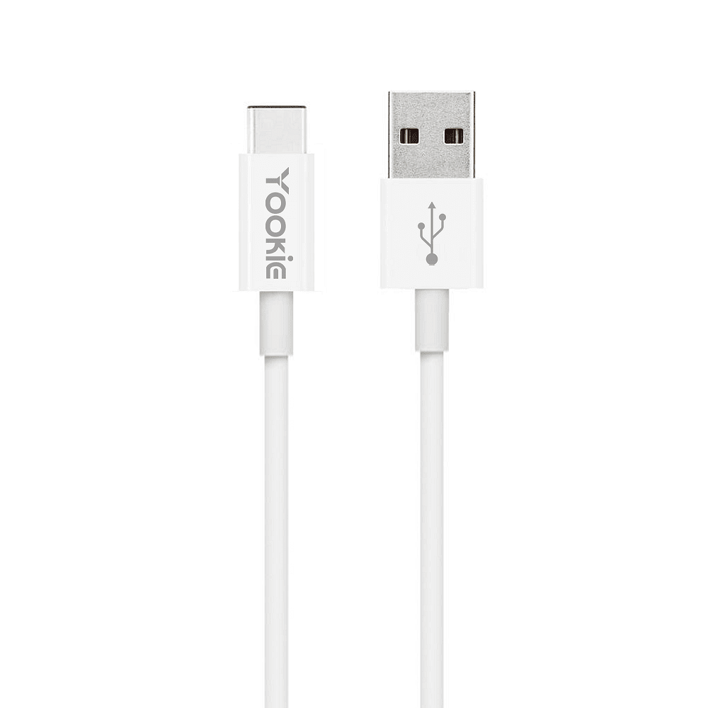 Кабел за данни Yookie CB1, Type-C, 2.0m, Бял - 40148