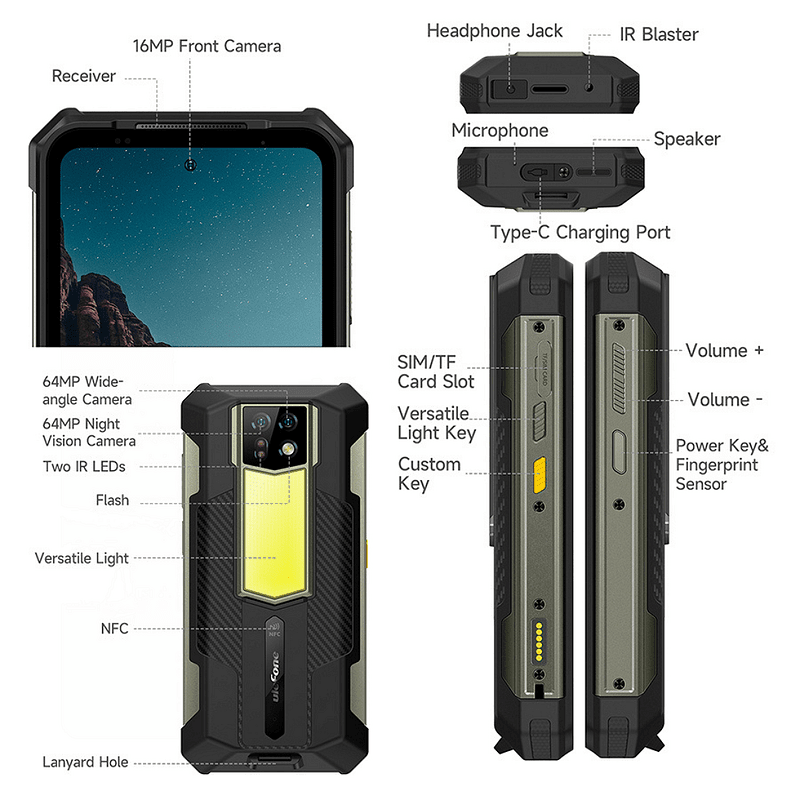 Смартфон Ulefone Armor 24, 256GB, 12GB RAM, Dual SIM, Black