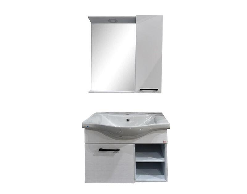 Модулен шкаф за баня Asya Eco - 65 cm, бял