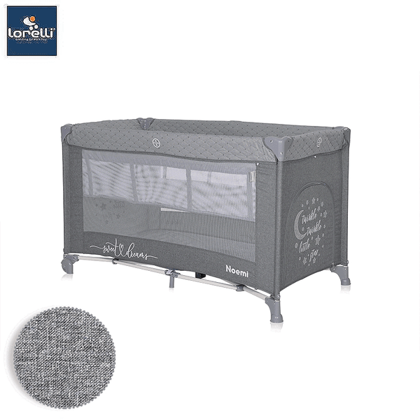 Lorelli Кошара за игра и спане 2 нива Noemi Cool Grey Star 10080552216