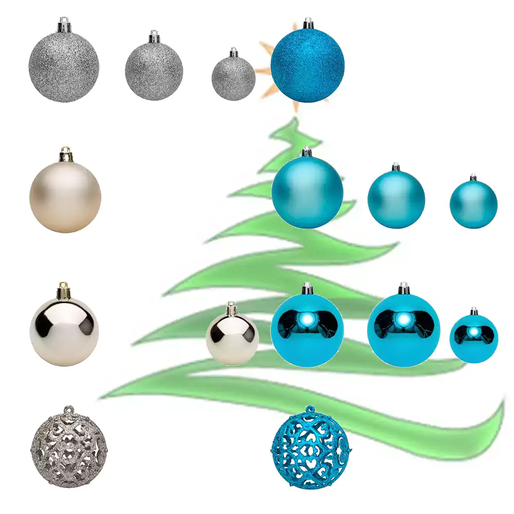 Коледна украса Коледни топки за елха 50бр. 35769