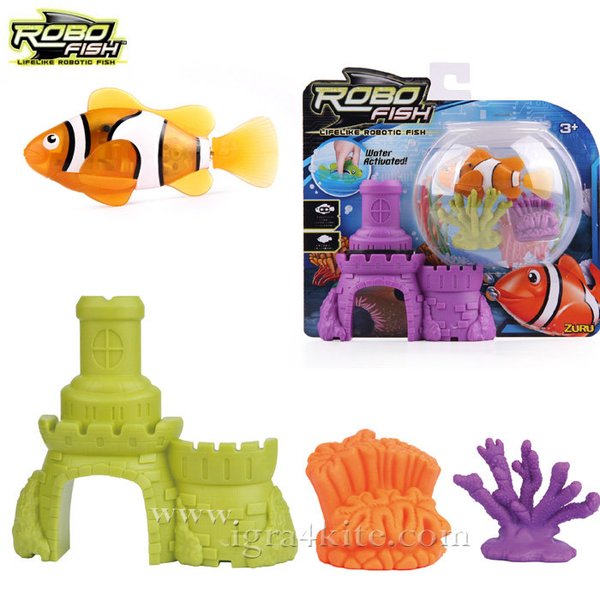 Zuru Robofish - Робофиш Робо риба с два корала и замък