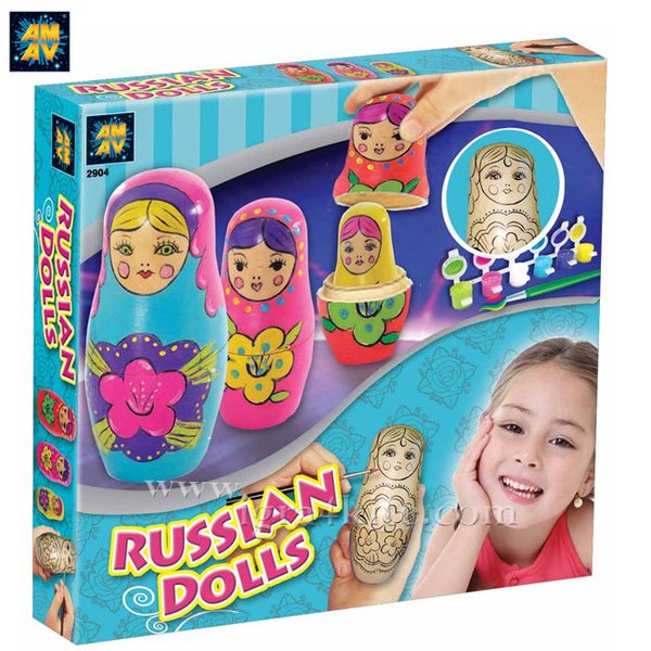 AMAV Diamant Toys - Детски комплект за оцветяване Матрьошки X290