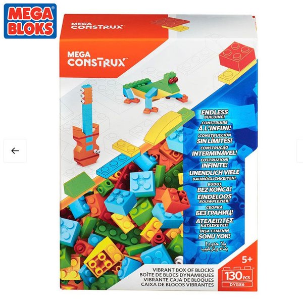 Mega Bloks - Строителни блокчета 130 части DYG84