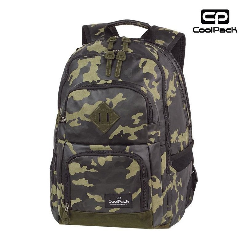 Cool Pack Unit - Ученическа раница Flock Camo Olive Green A556