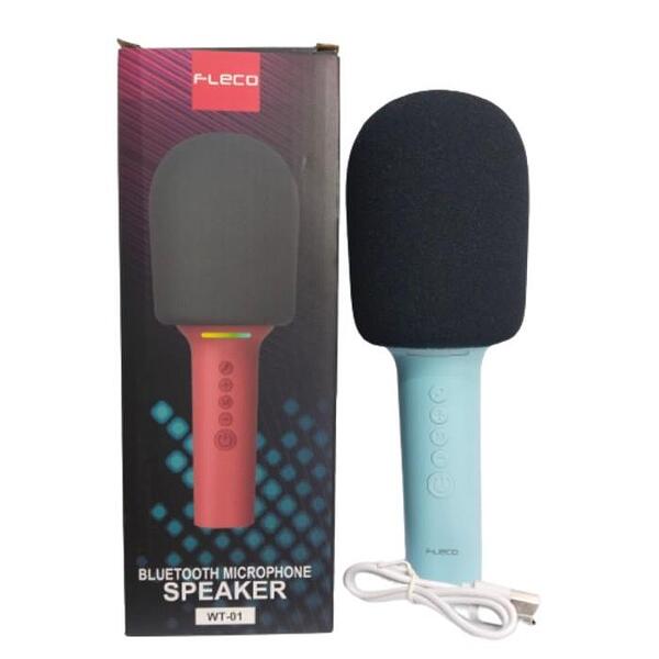 Безжичен Караоке Микрофон WT-01 с Вграден Високоговорител и Ефекти за ...