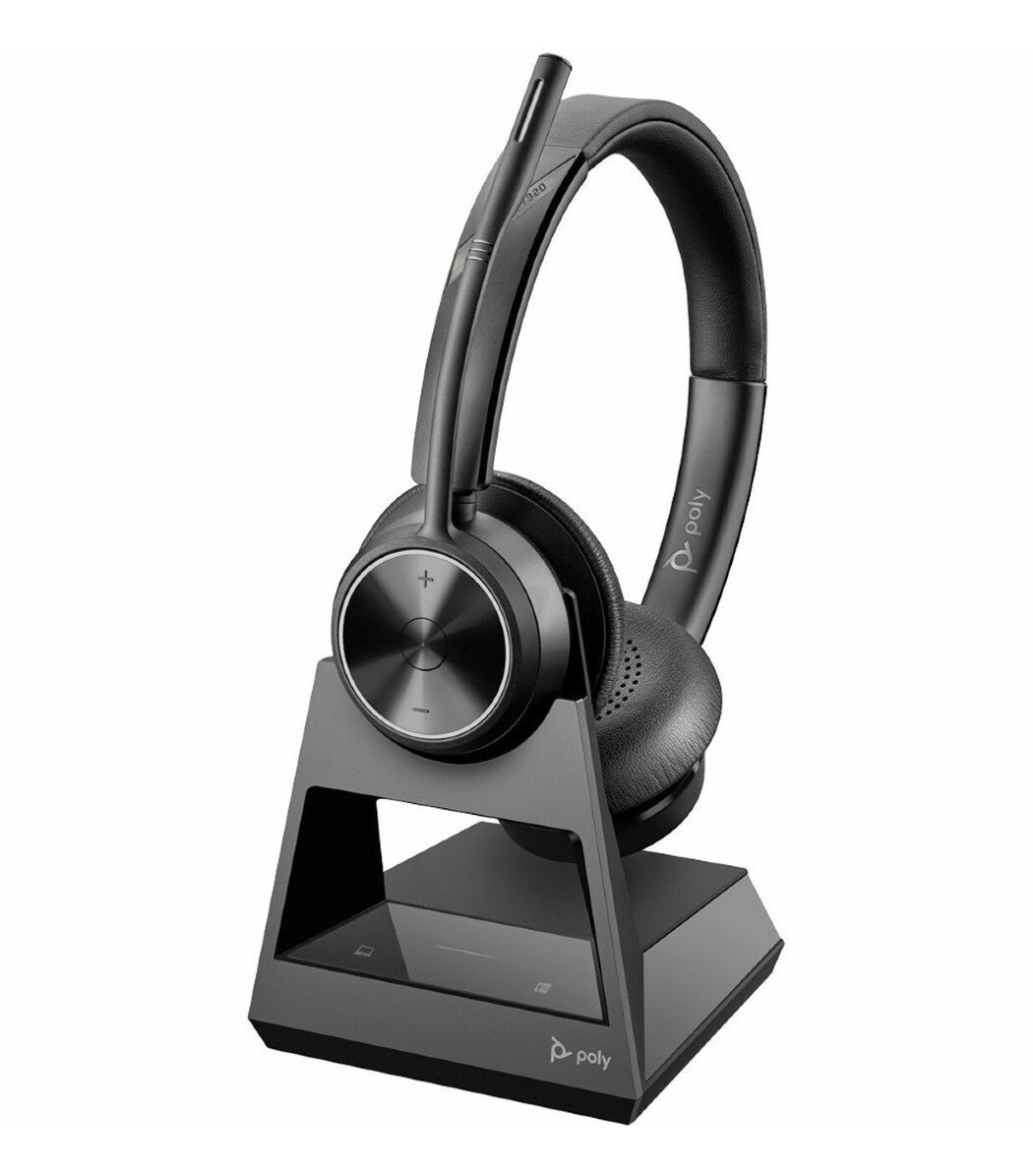 Poly Savi 7320 Office DECT Wireless - Безжична микрогарнитура с база