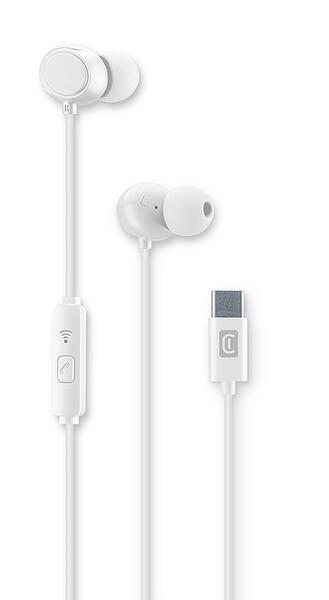 Слушалки тапи USB-C с микрофон Cloud, Бели