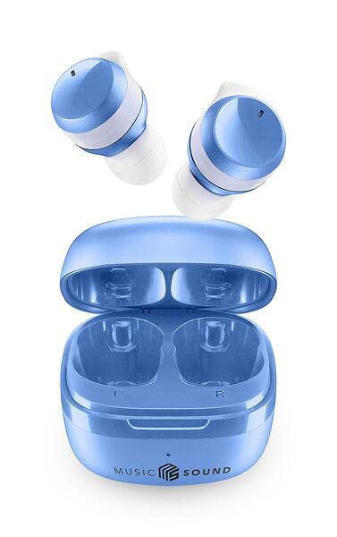 Bluetooth слушалки Music Sound Flow TWS сини - smartstyle.bg