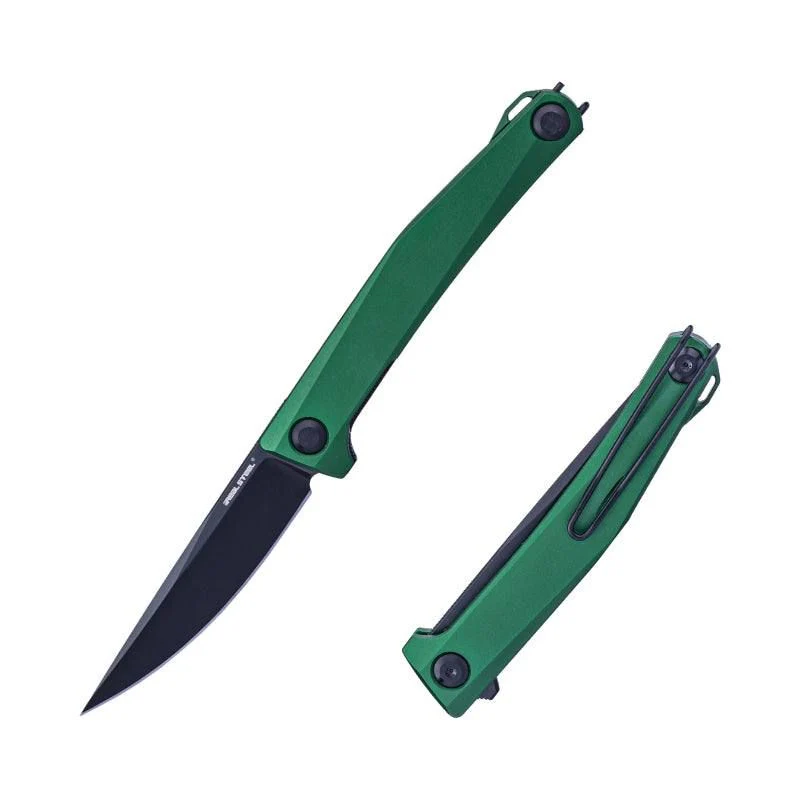 Сгъваем нож Real Steel Teres - Green / Black, PVD
