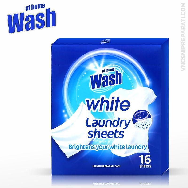 At HOME WASH WHITE sheets цветоулавящи кърпички 16 бр