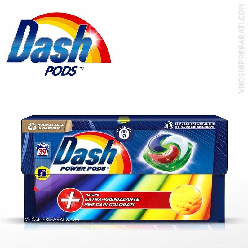 Dash Power Pods Extra Igienizzante Colorati капсули 39 пр