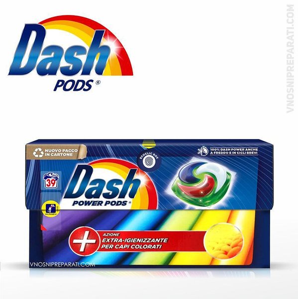 Dash Power Pods Extra Igienizzante Colorati капсули 39 пр