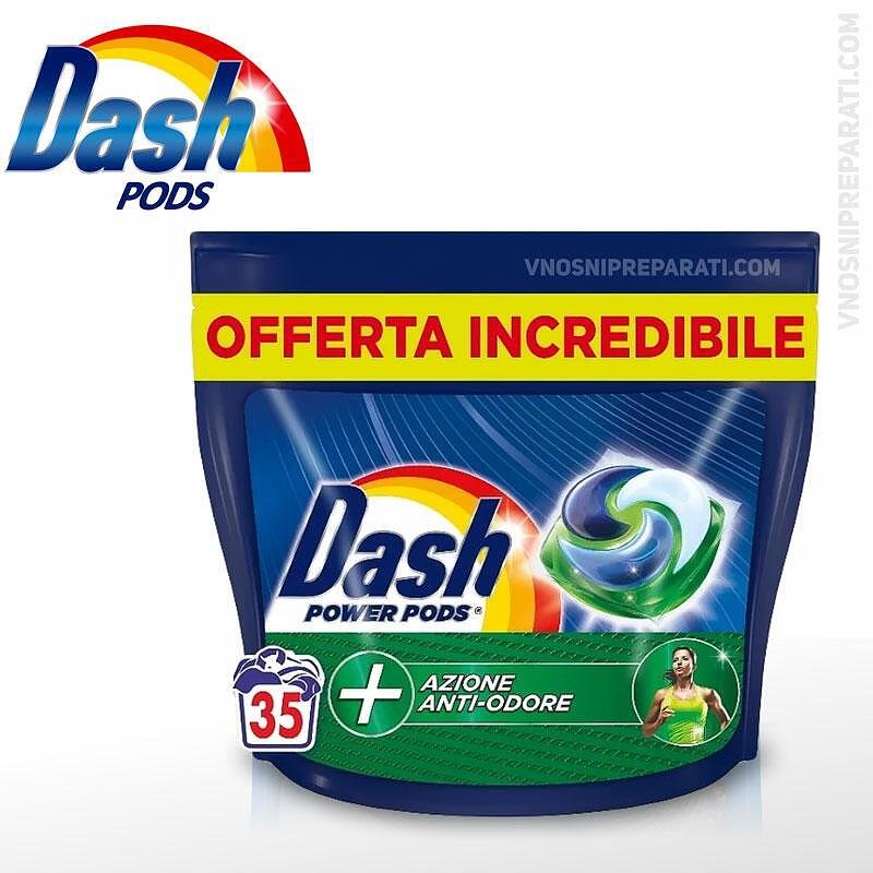 Dash Power Pods Azione Anti ODORE капсули за пране 35 пр