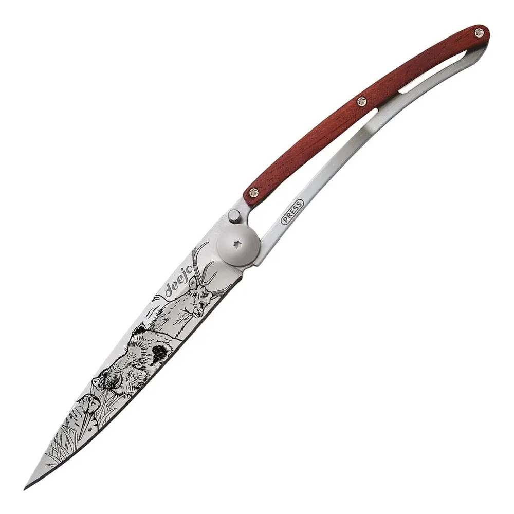 Сгъваем нож Deejo - Hunting Scene / Coral wood, 37g