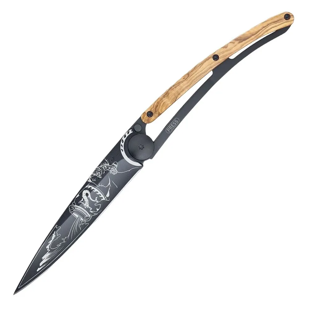 Сгъваем нож Deejo - Aquarius / Olive wood, 37g