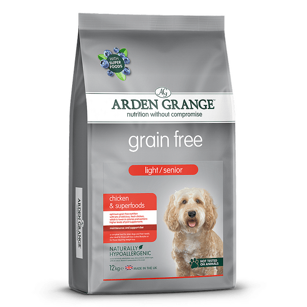 Arden Grange Grain Free Light/Senior - с пилешко месо и супер храни, за ...