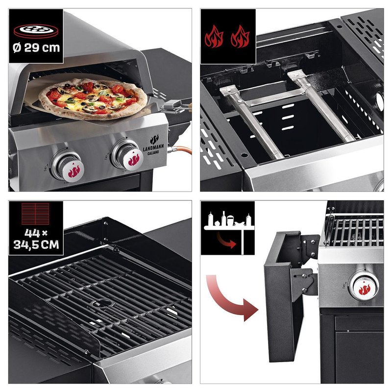 Барбекю на газ Caliano 2.0 Grill & Pizza | LANDMANN