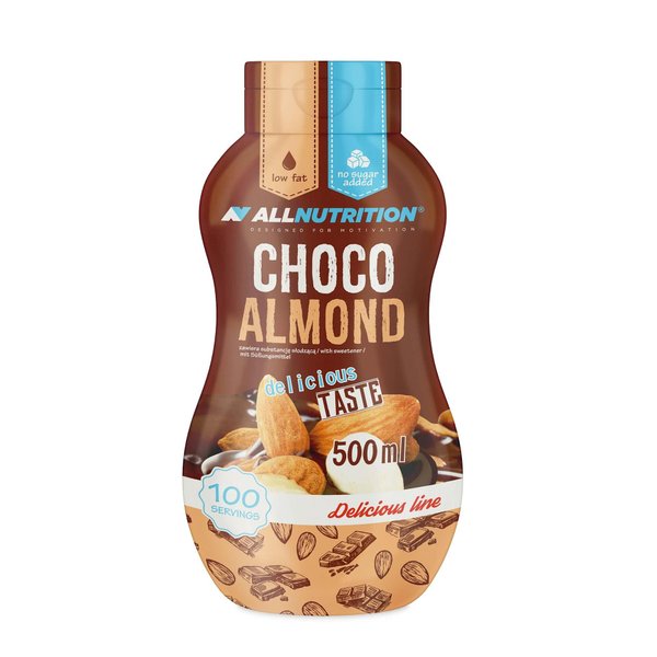 Шоколад с Бадеми Нискокалоричен Топинг Chocolate Almonds AllNutrition ...