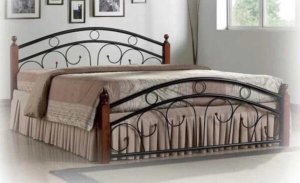 Cadru de pat matrimonial Milano nuc