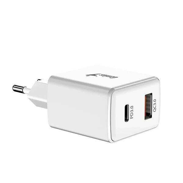 Genius бързо зарядно Fast Charger PD-20AC - 20W, USB-A, USB-C, PD3.0 ...