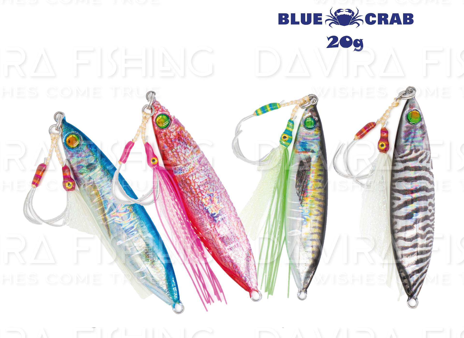 Джиг Blue Crab Jig Ratlle Glow with Double Assist Hook 20g