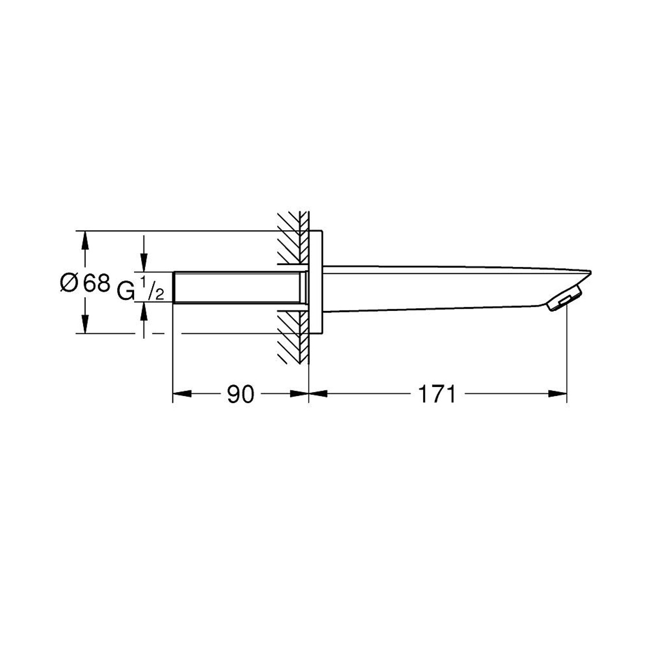 Чучур за вана GROHE BauCosmopolitan 13255001 | Rosco