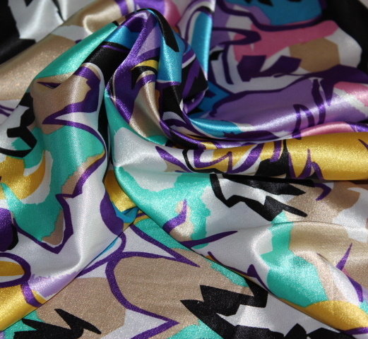 Еластичен сатен - Акварел лилав