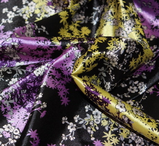 Еластичен сатен - Джапон лила