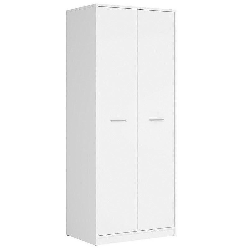 Двукрилен гардероб NEPO SZF2D – бяло / дъб сонома, с плавно затваряне | Мебел Дизайн