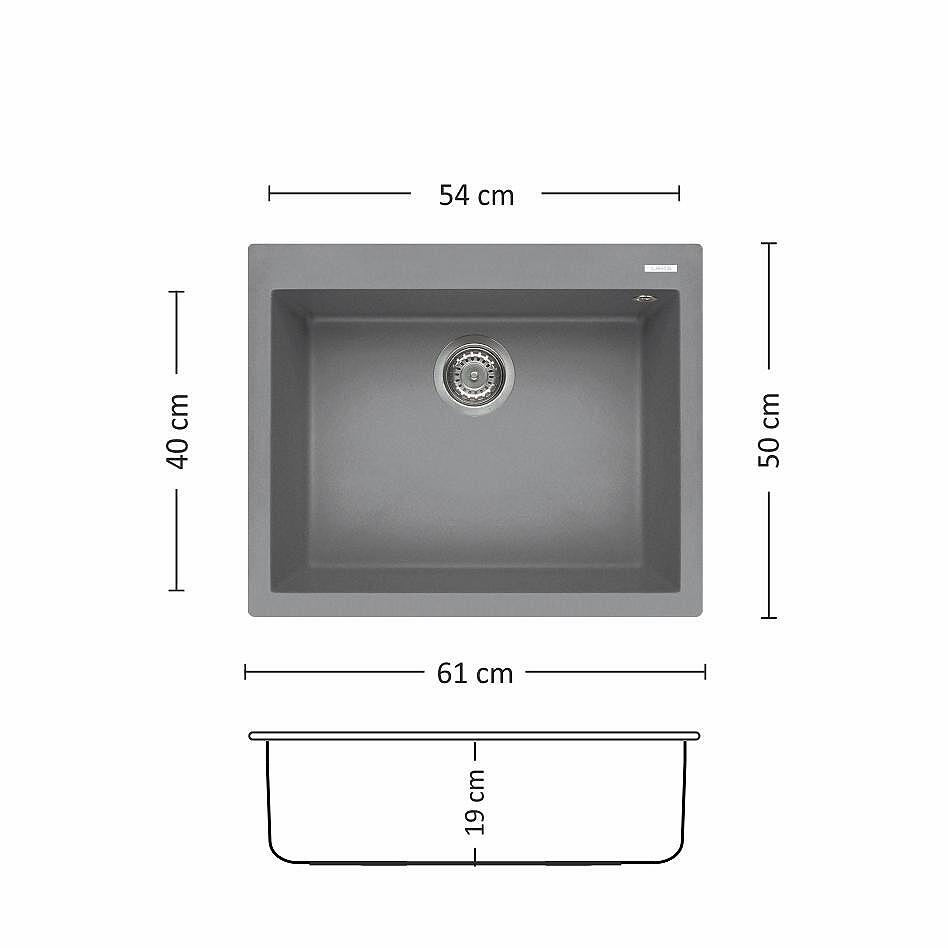 Кухненска мивка BLOOM 610 SI – компактна иноксова мивка за шкаф 600 мм ...