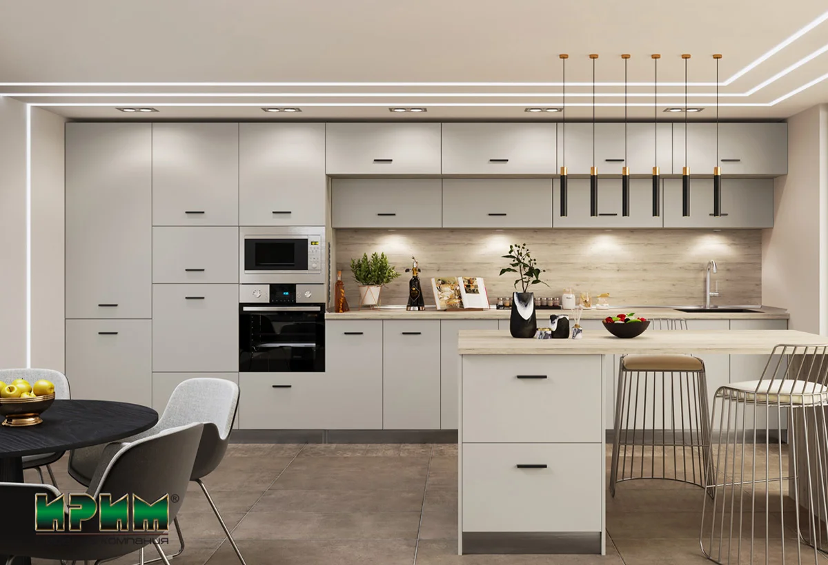 Kухня с остров City 9086 от МЕБЕЛ ДИЗАЙН