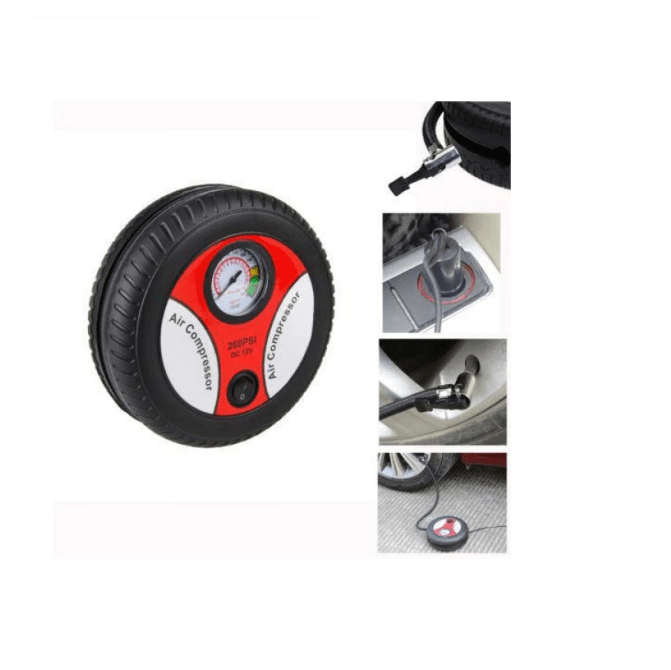 Compresor automat in forma de anvelopa, adaptor 12V DC, Negru - eMAG.ro