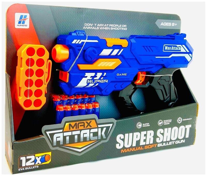 Пистолет Blaster Max Attack с меки патрони
