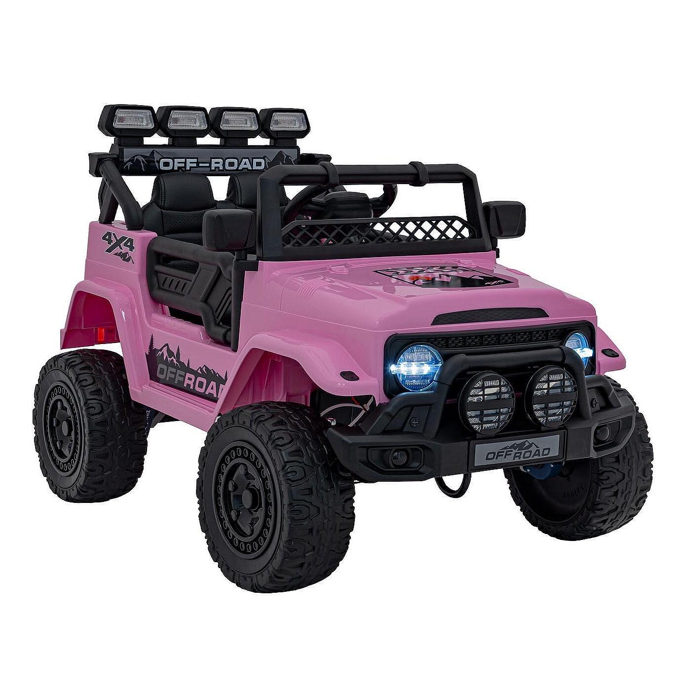 Детска акумулаторна кола Off-Road CLIMBER 12V, 4 мотора, MP3, Bluetooth, EVA гуми – розова