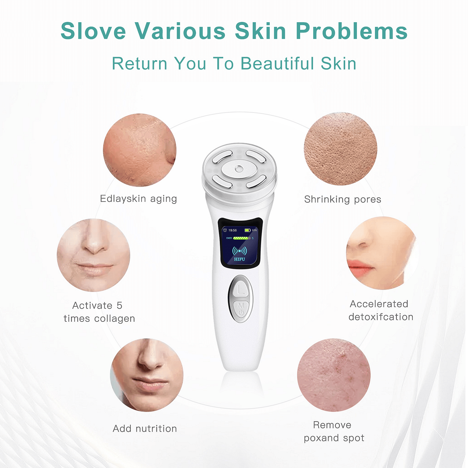 Mini HIFU 4 σε 1 για οικιακή περιποίηση προσώπου