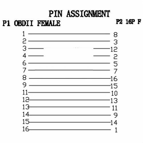 Преходник Scania 16 пин към 16 пин OBD2