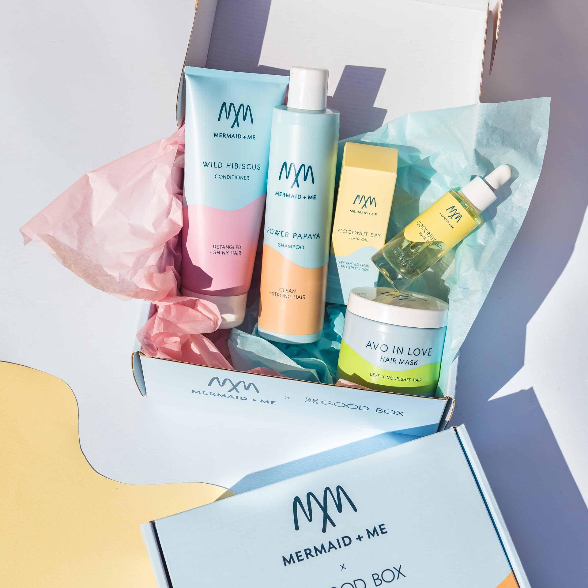 Кутия-Mermaid + Me x Good Box с продукти за коса