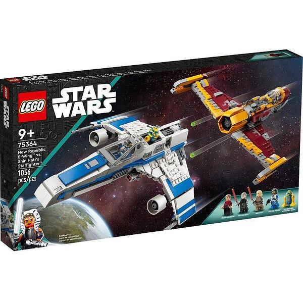 LEGO Star Wars New Republic E-Wing срещу Звездния боец на Shin Hat