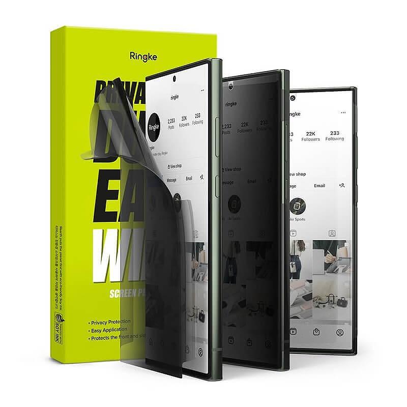 Privacy Протектор за SAMSUNG S23 Ultra, Ringke Dual Easy Wing Folio ...