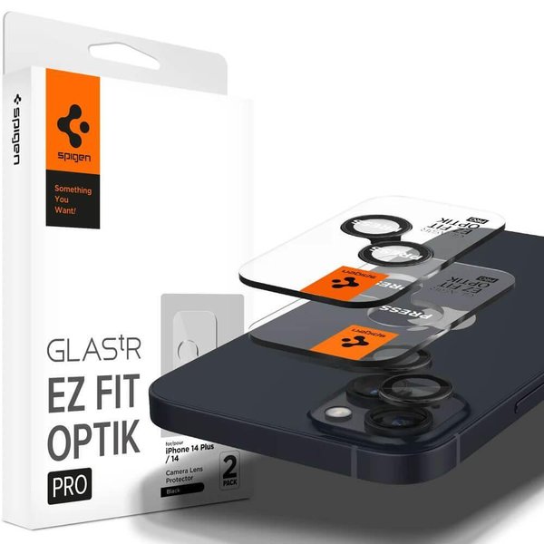 Протектор за Камерата на iPhone 15 Plus, SPIGEN EZ Fit Glass, Черен ...